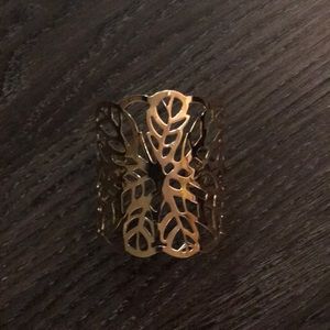 Jewelry | Gold Cut Out Detail Bangle Bracelet | Poshmark